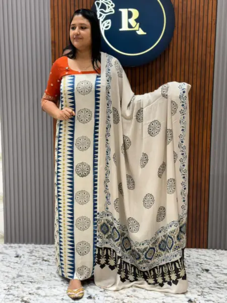 PREMIUM PURE MODAL SILK UNSTICHED SALWAR SET